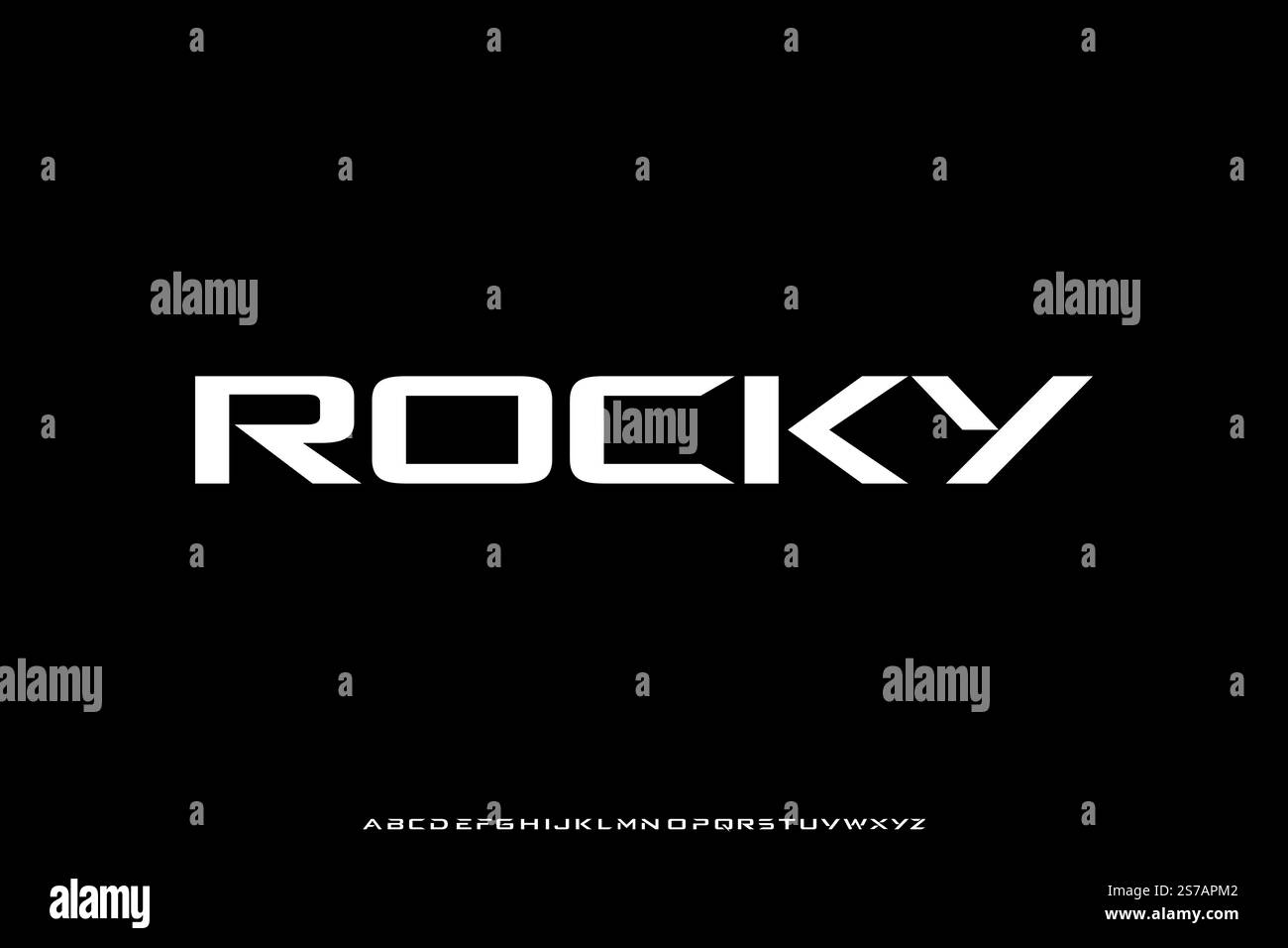 Modern strong futuristic alphabet display font vector. Branding sans ...