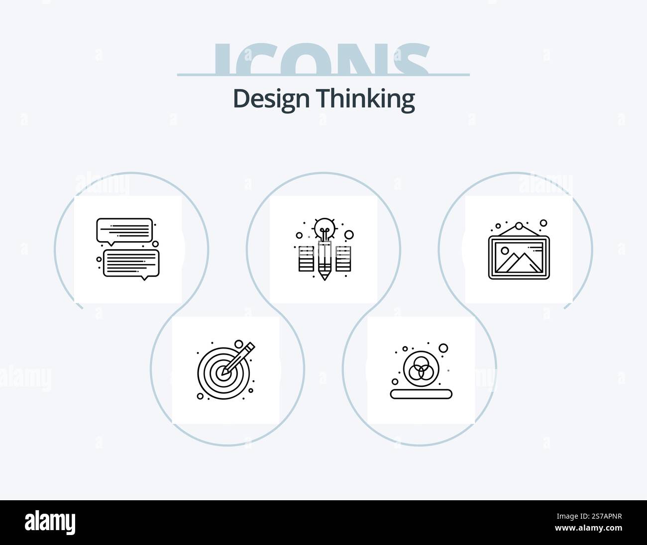Design Thinking Line Icon Pack 5 Icon Design. phone. tools. computer ...