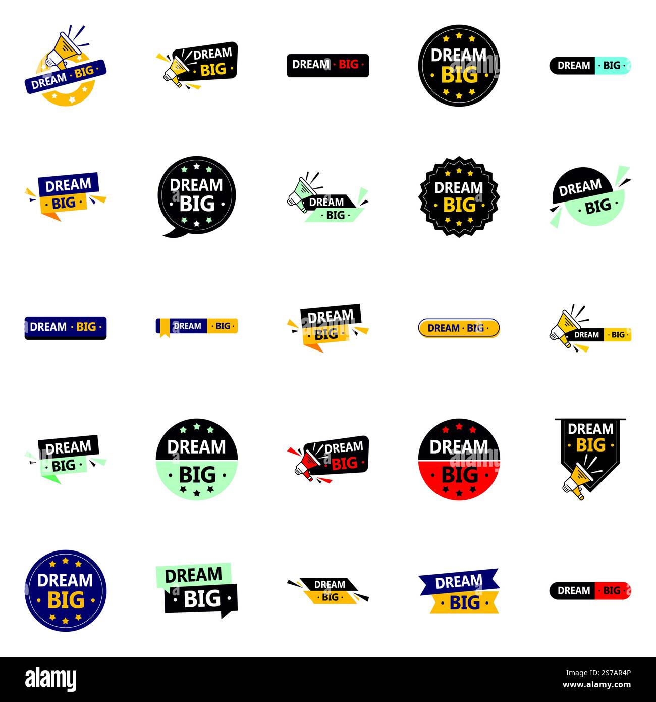 25 Modern Vector designs for an attitude of greatness Dream Big Stock ...