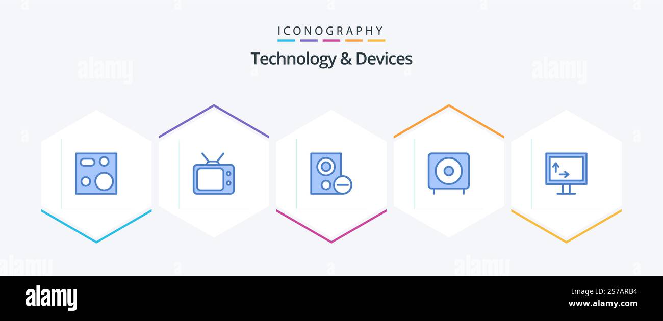 Devices 25 Blue icon pack including subwoofer. electronics. computers ...