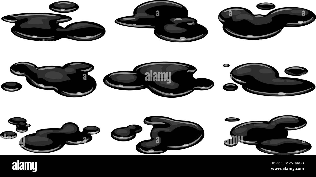 Oil slick spills Stock Vector Image & Art - Alamy