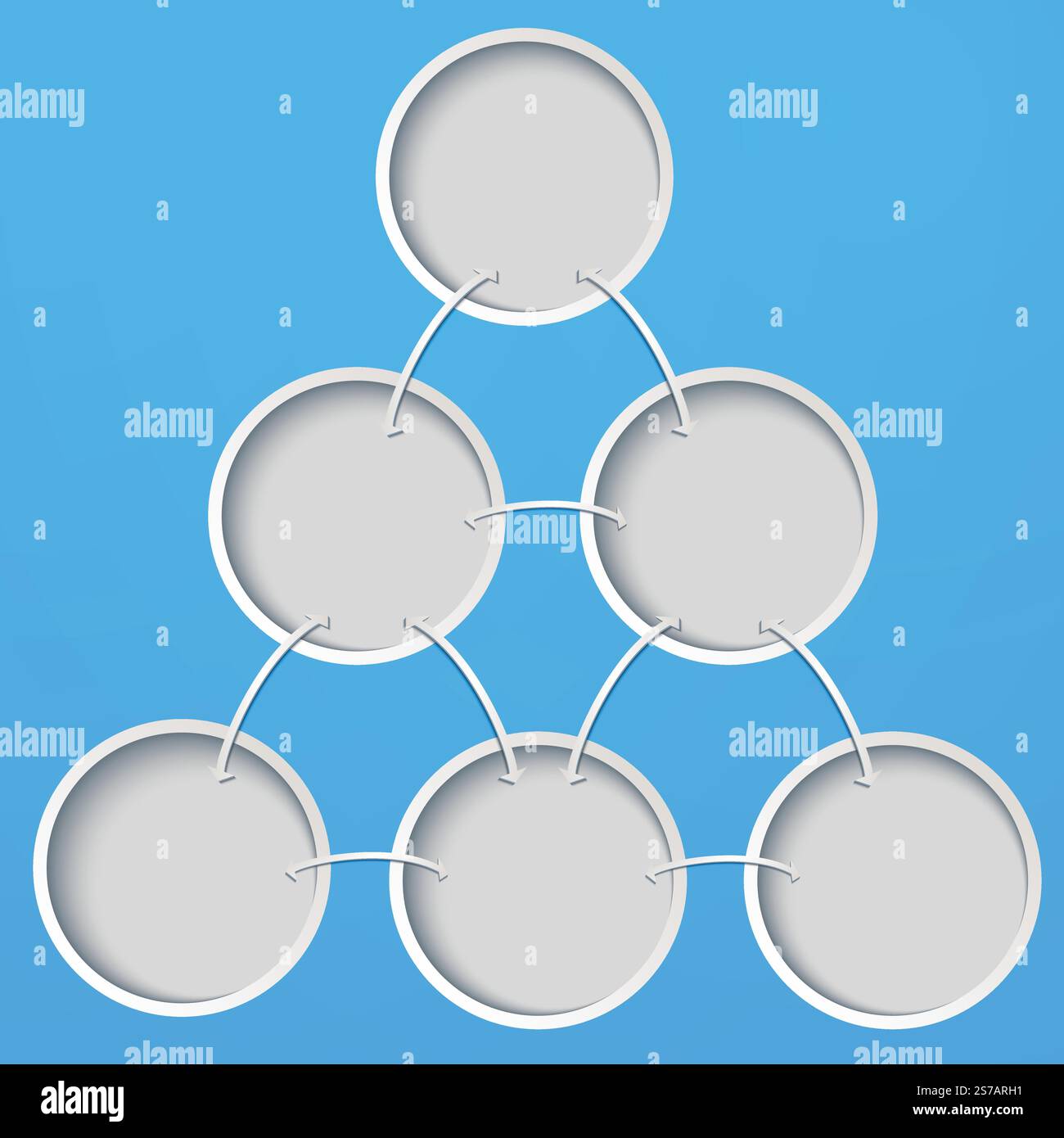 Abstract template with circles on a blue background. Perfect for web ...