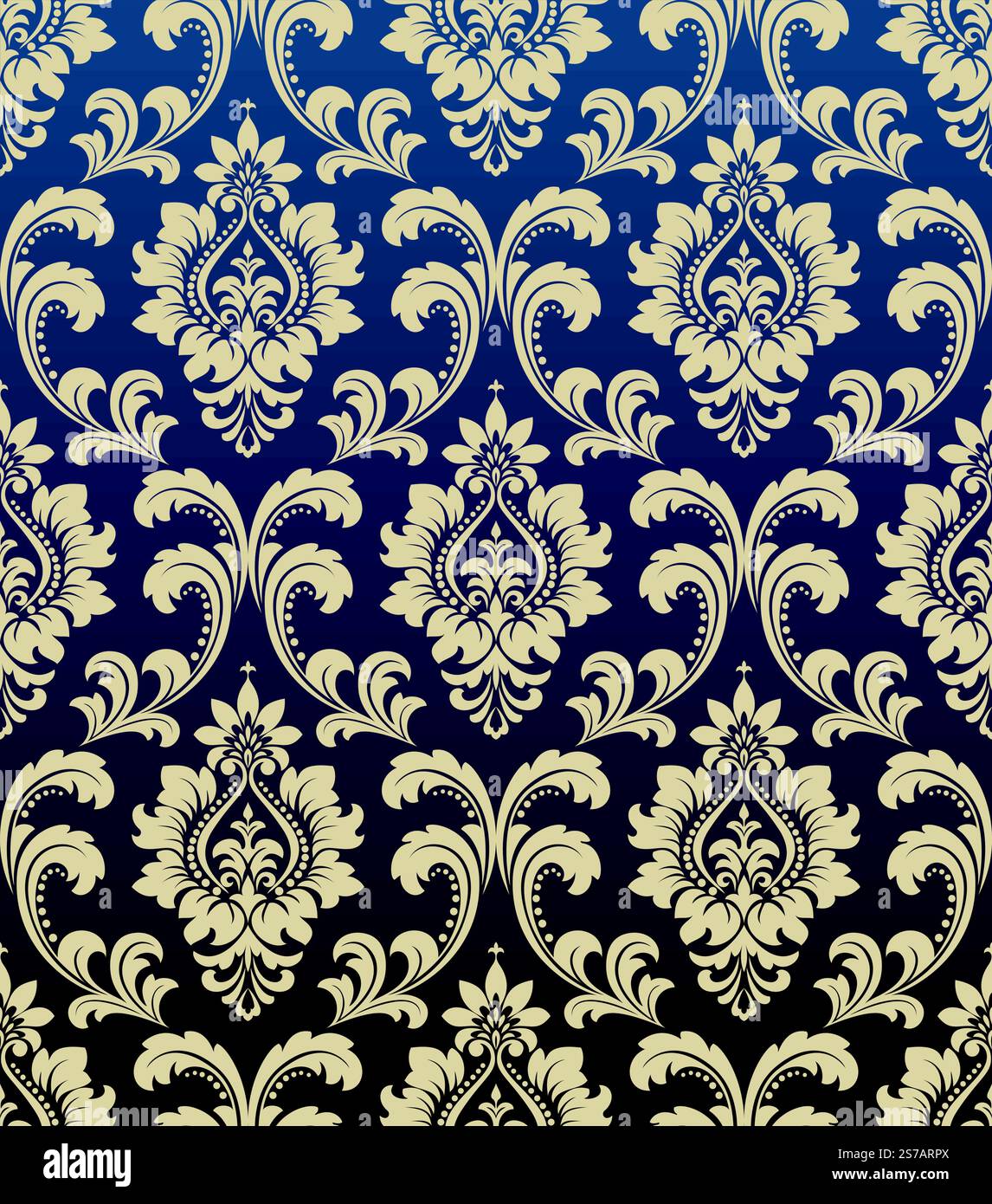 Wallpaper in the style of Baroque. A seamless vector background. Blue ...