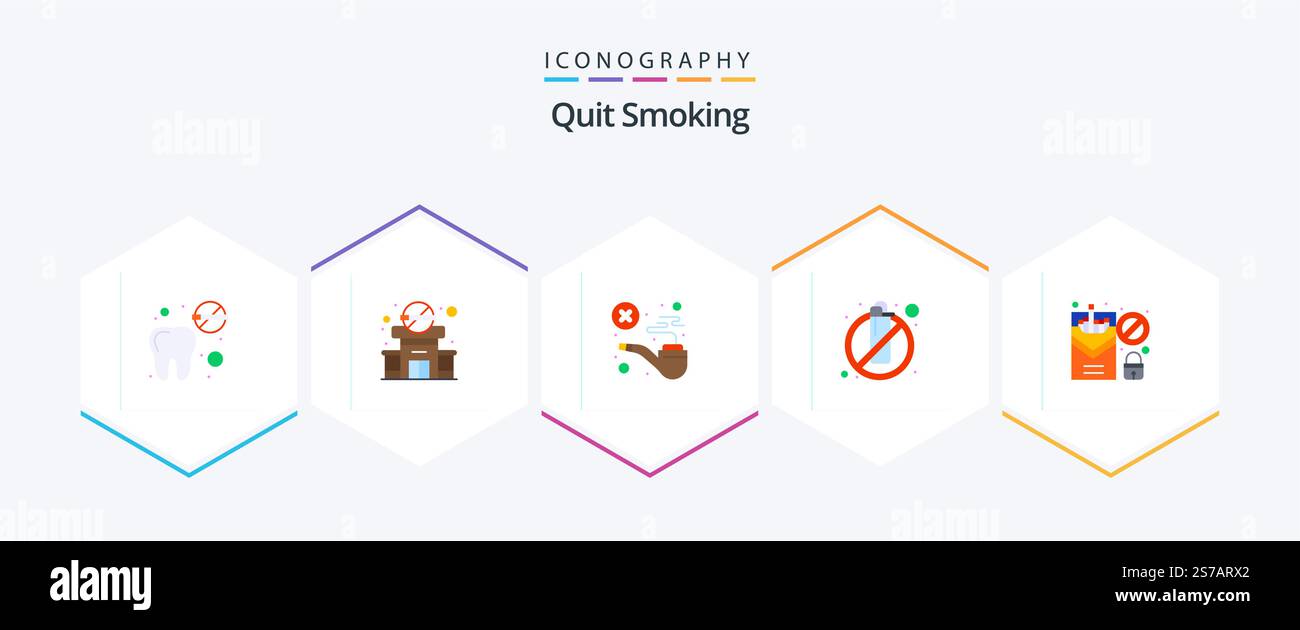 Quit Smoking 25 Flat icon pack including smoking. flame. hospital. fire ...
