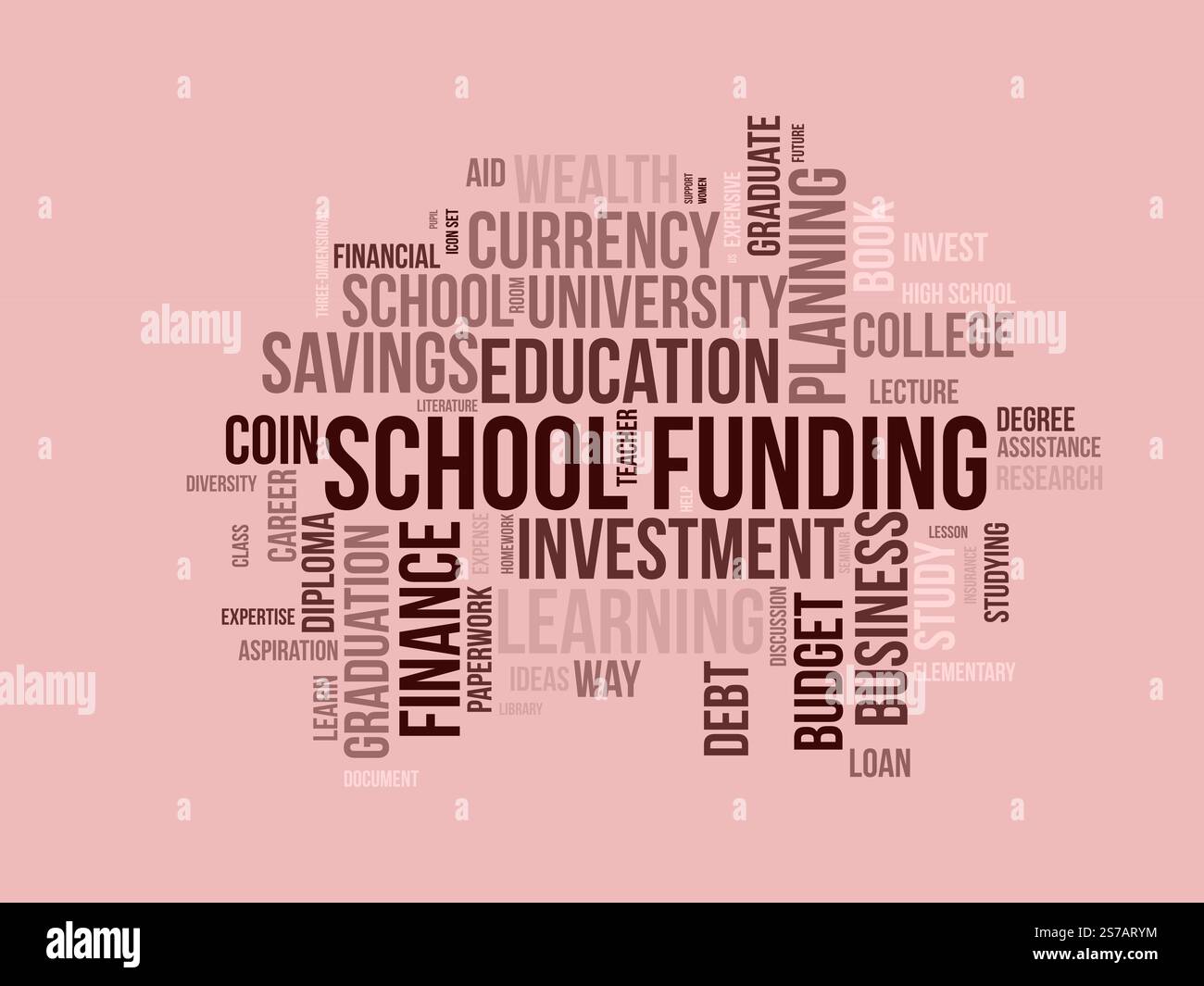 School Funding word cloud template. School Funding concept vector ...