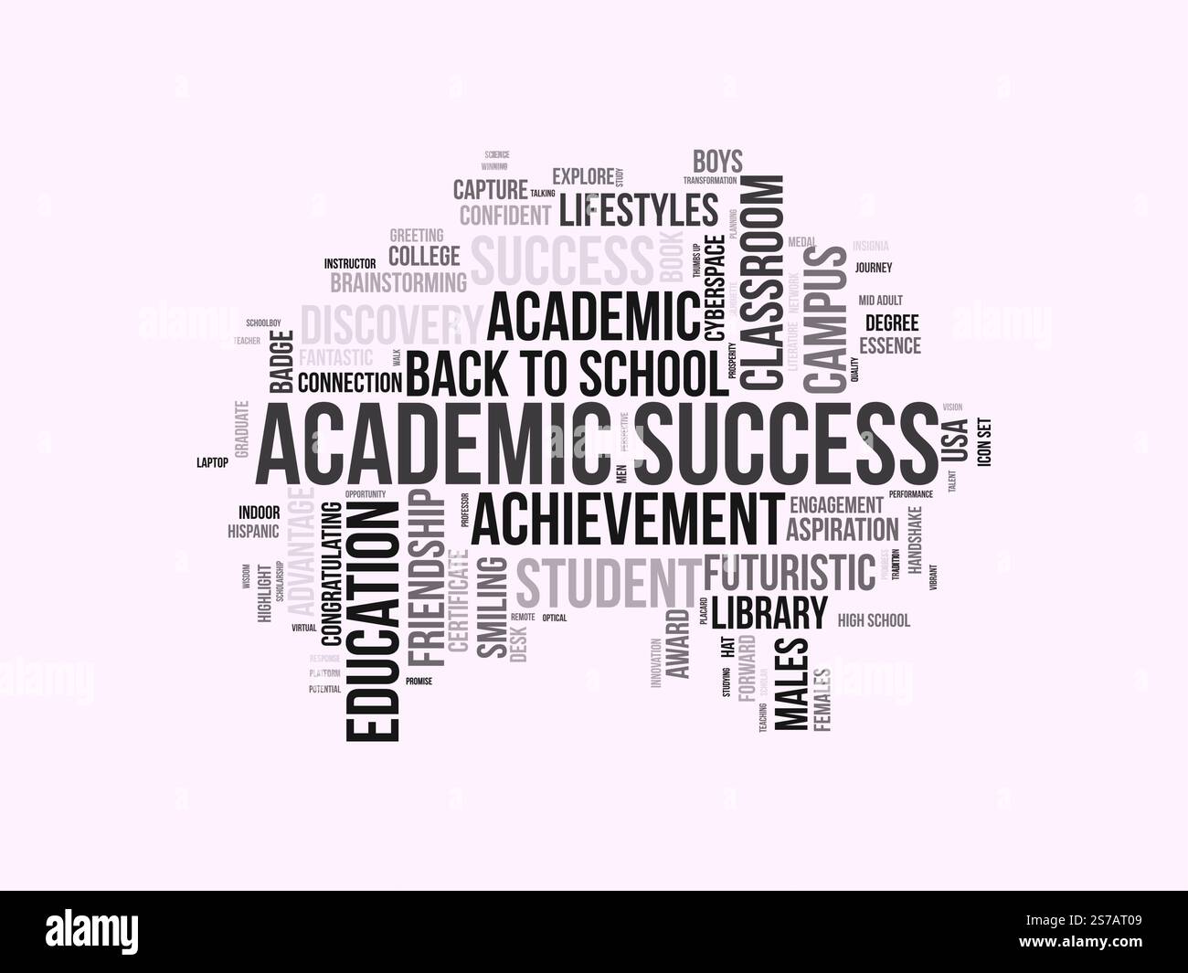 Academic Success word cloud template. Academic Success concept vector ...