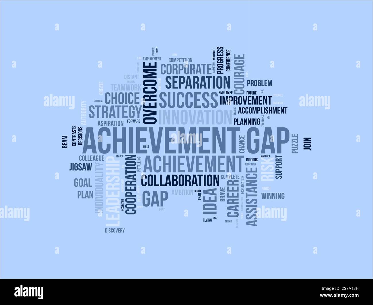 Achievement Gap word cloud template. Achievement Gap concept vector ...