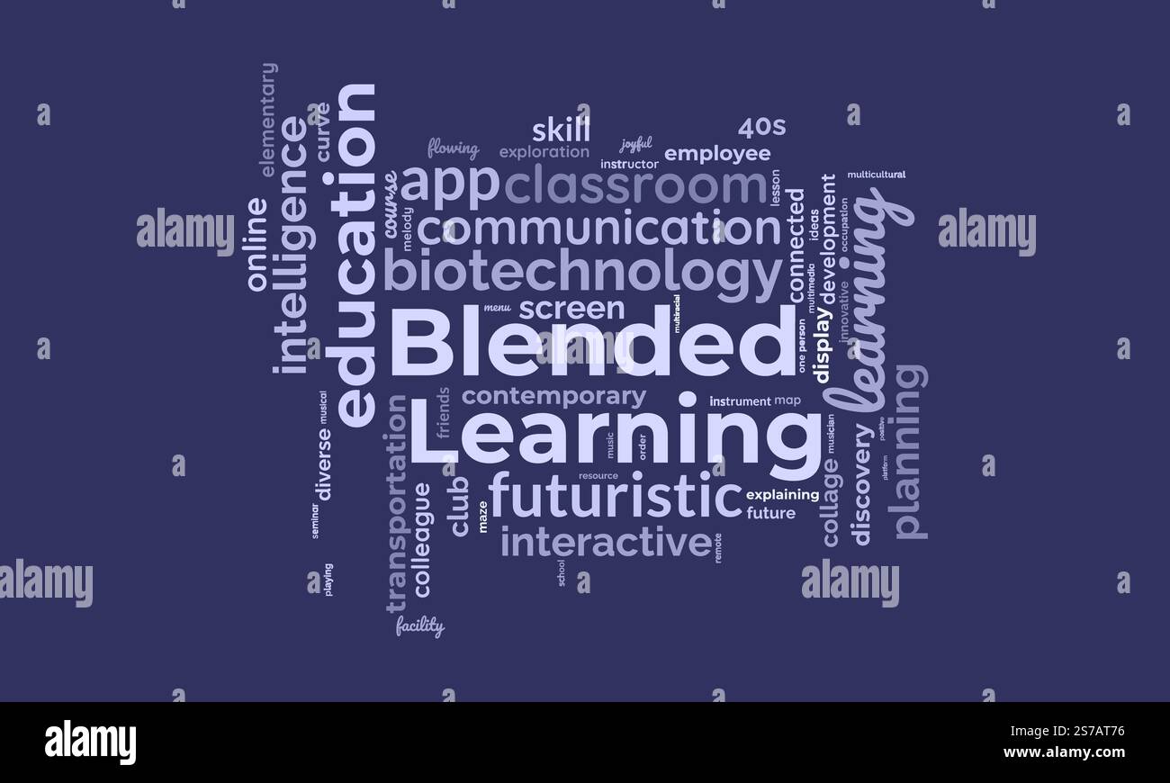 Blended Learning word cloud template. Blended Learning concept vector ...