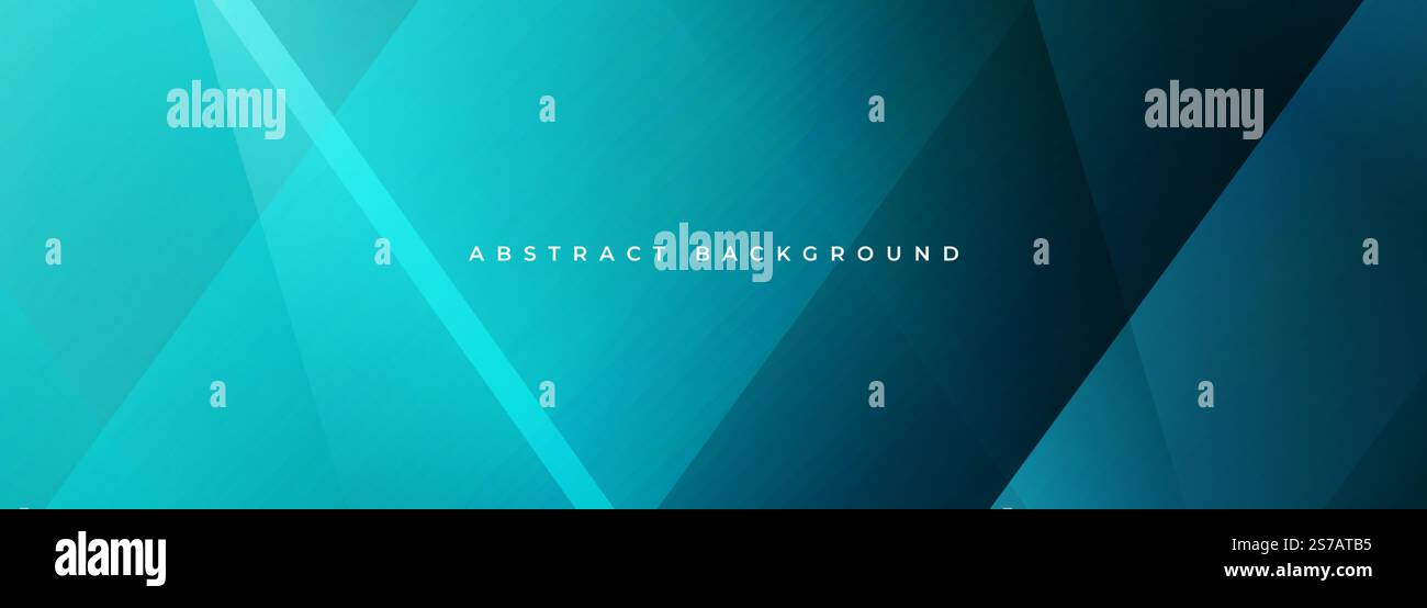 Blue modern abstract wide banner with geometric shapes. Dark blue ...