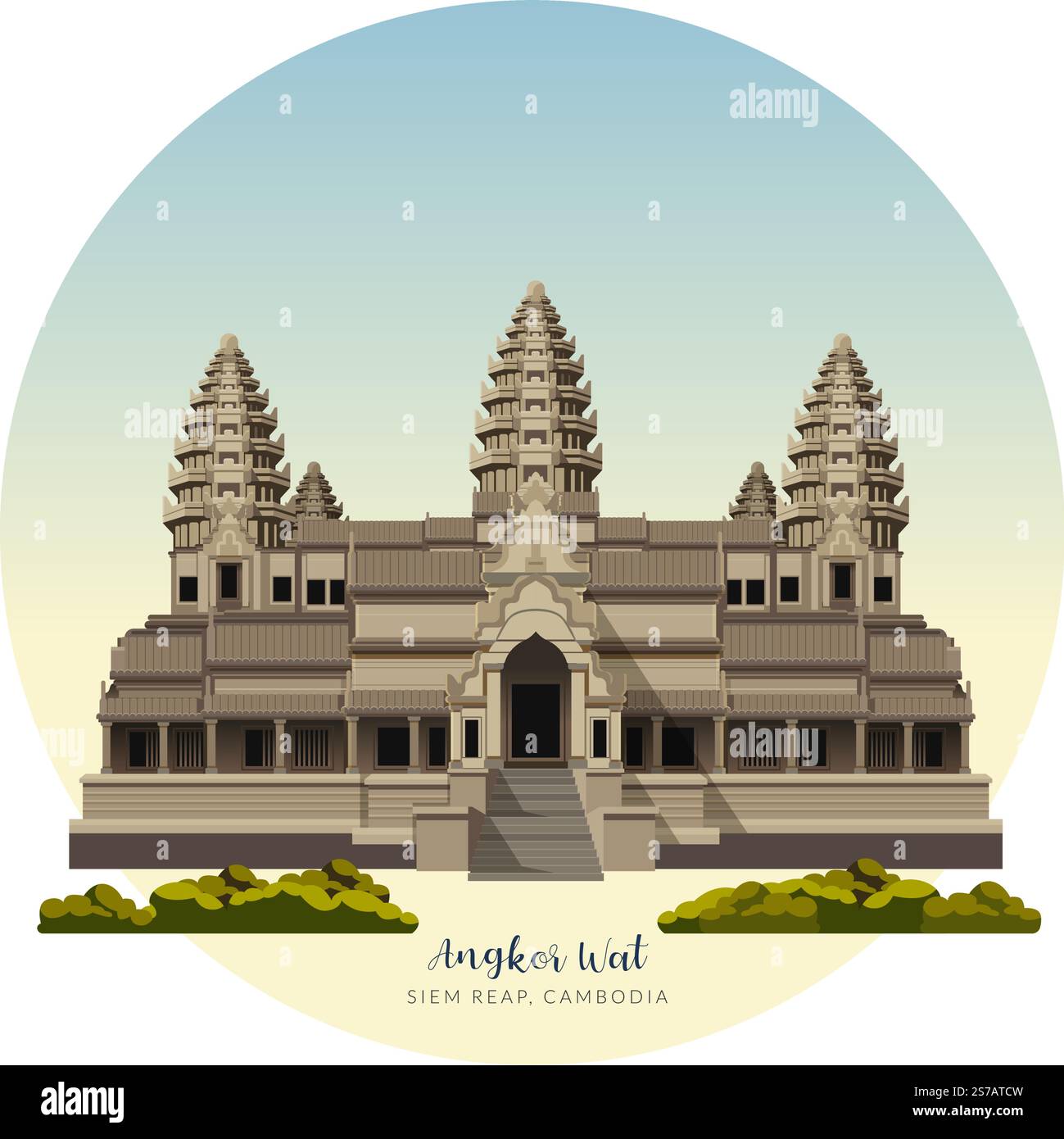 Angkor Wat a Hindu-Buddhist temple complex in Cambodia - Stock ...