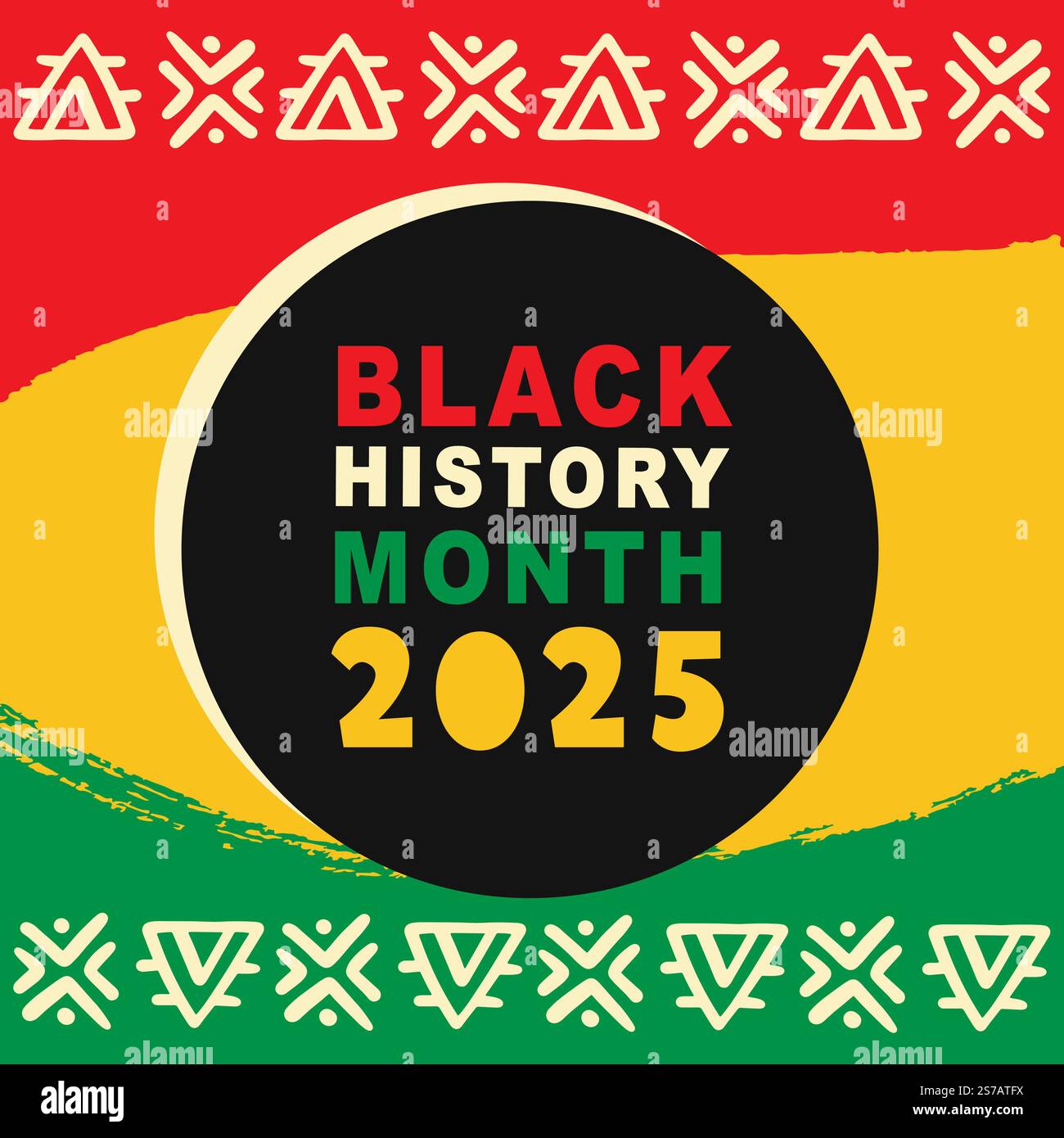 Black History Month 2025 African American Banner Stock Vector Image ...