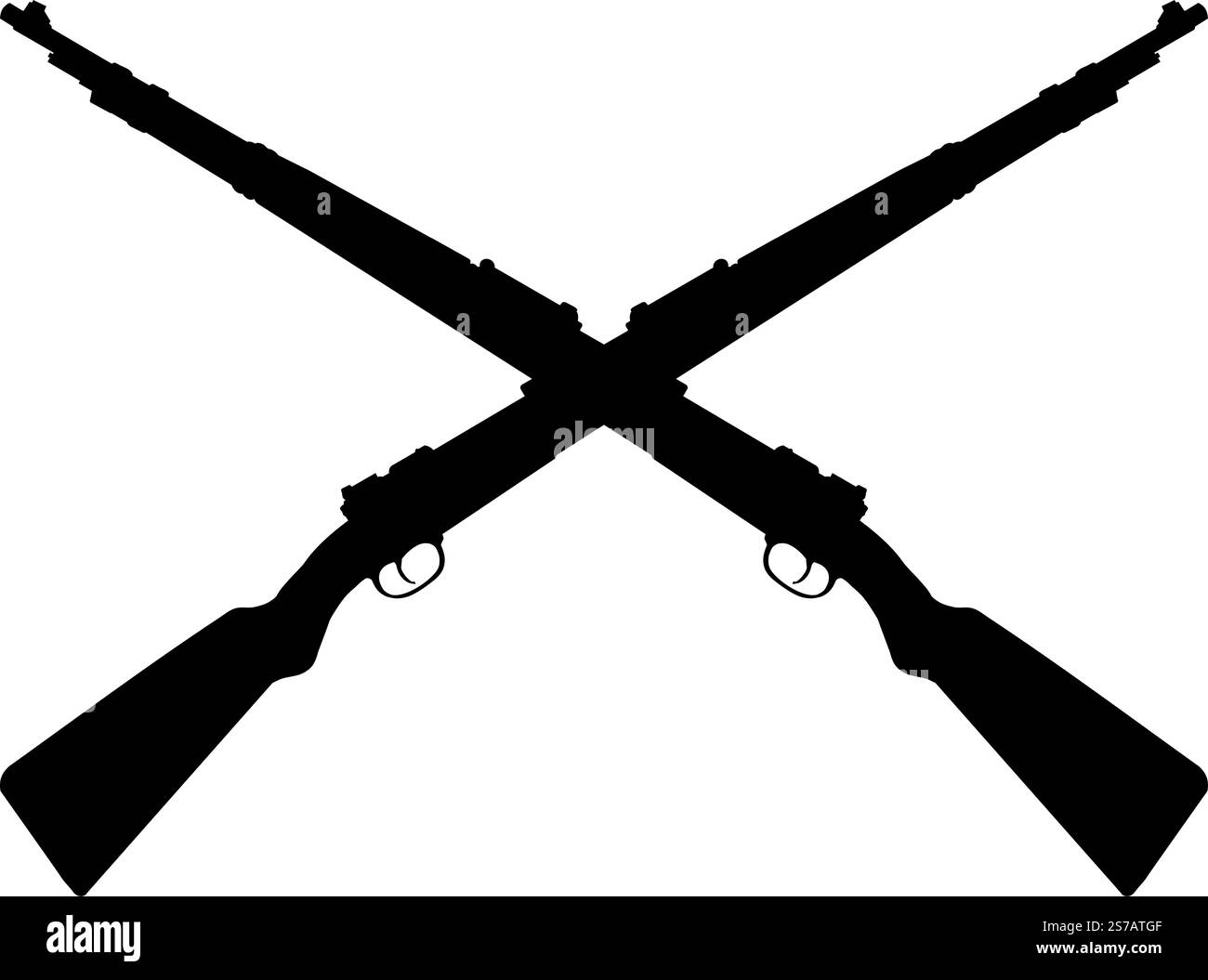 Two crossed rifles Stock Vector Image & Art - Alamy