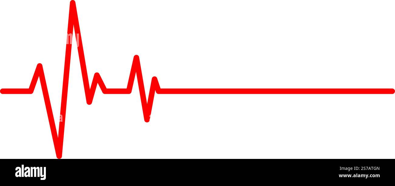 Red pulse line. Vector illustratio Stock Vector Image & Art - Alamy