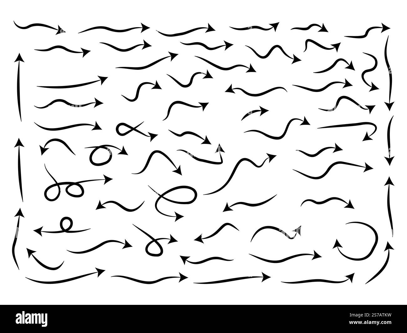 Arrow collection vector icon set on white background Stock Vector Image ...