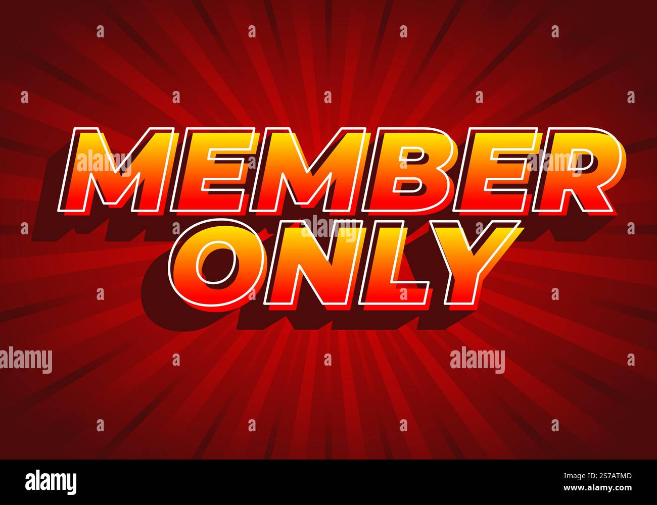 Member only. Text effect design for social media or marketing ads Stock ...