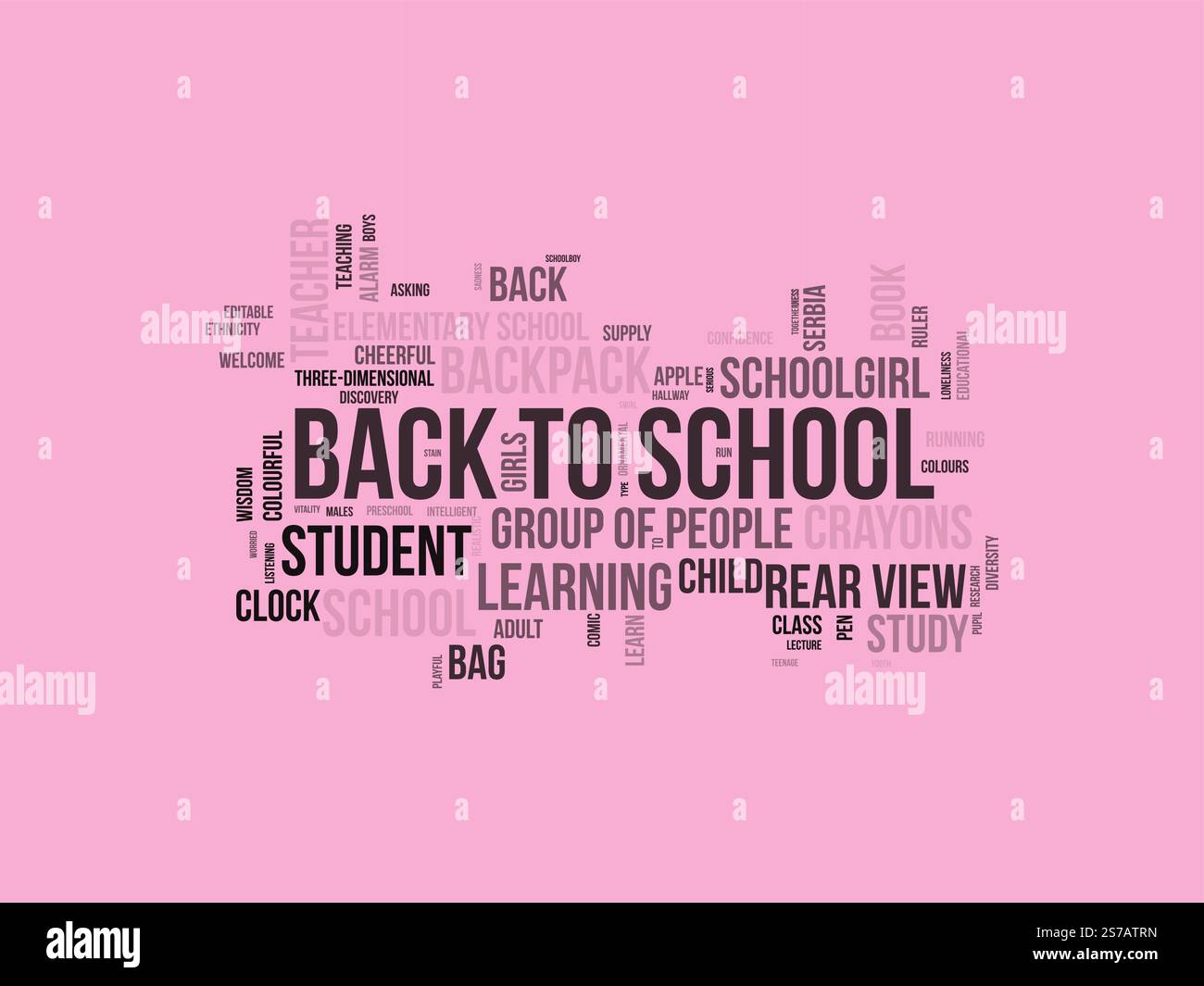 Back To School word cloud template. Back To School concept vector ...