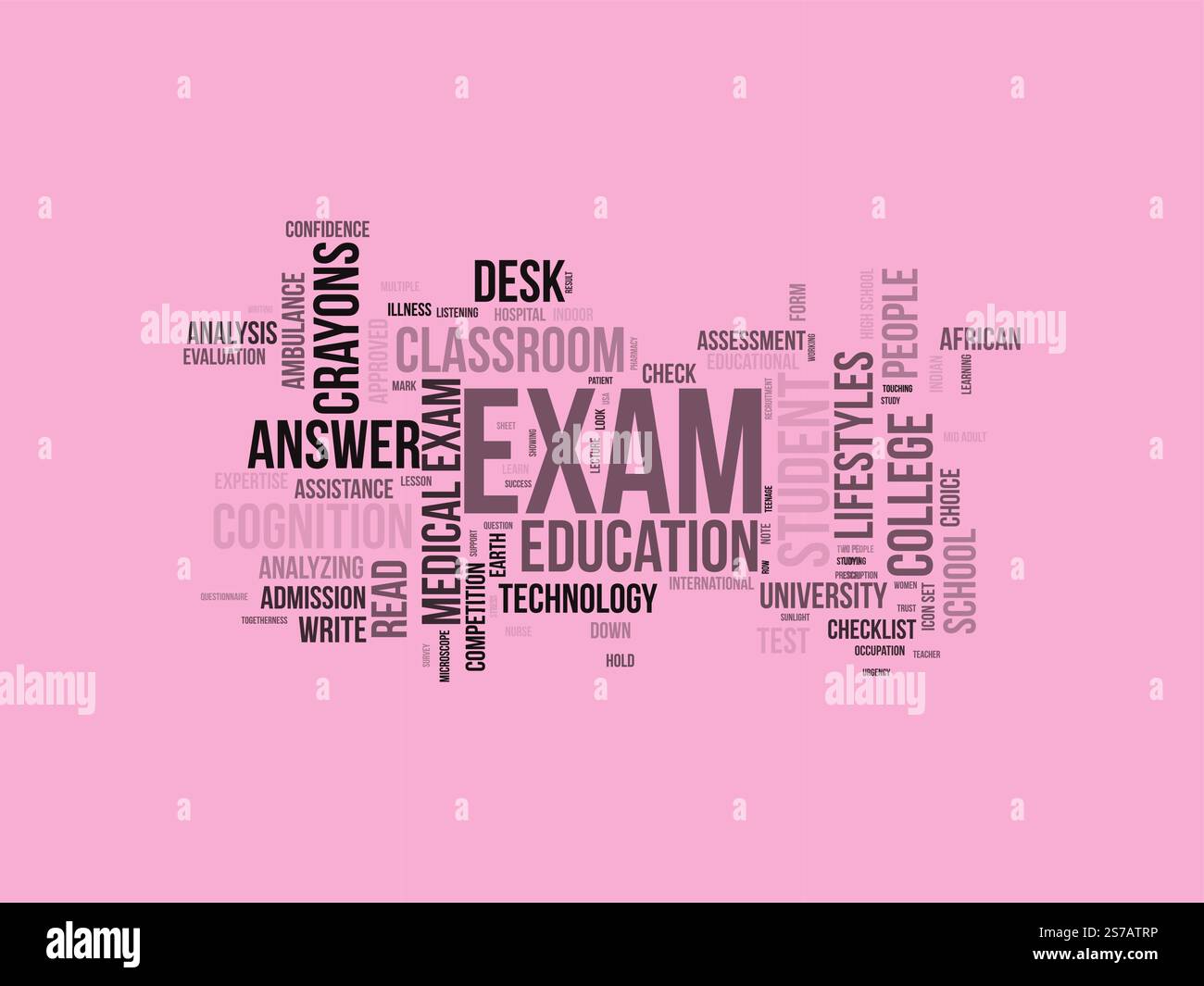 Exam word cloud template. Exam concept vector tagcloud background ...
