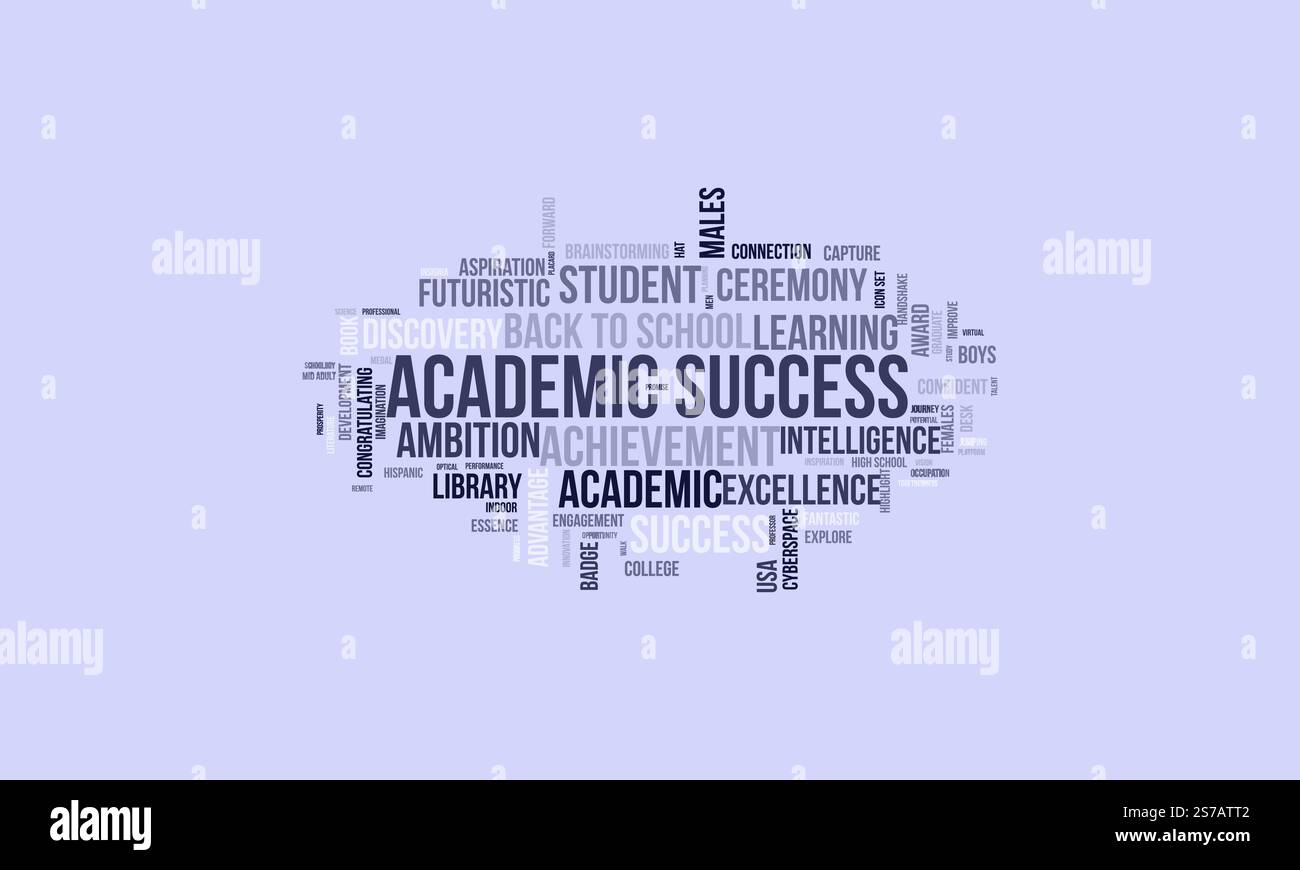 Academic Success word cloud template. Academic Success concept vector ...