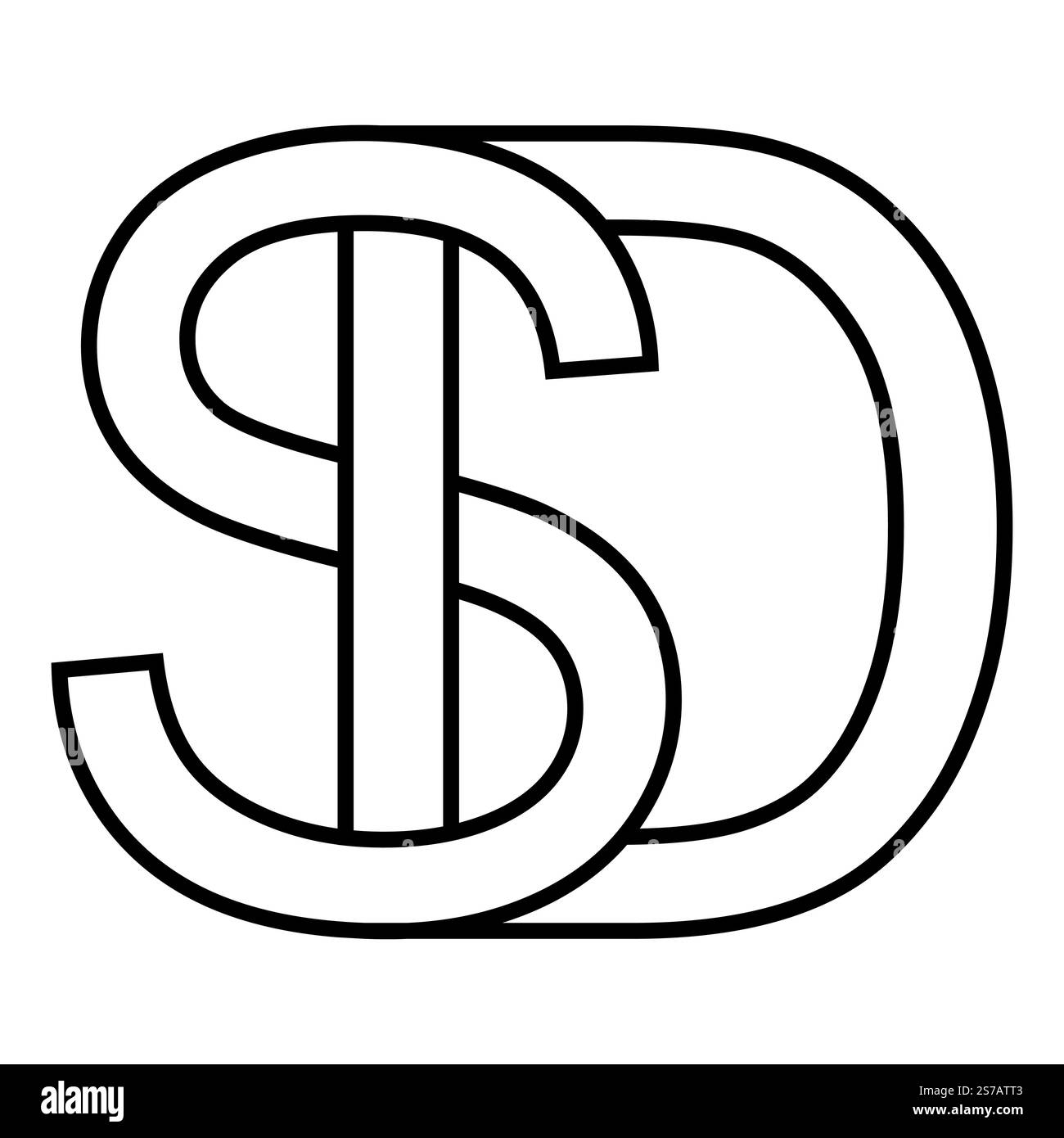 Logo sign sd ds icon double letters logotype d s Stock Vector Image ...