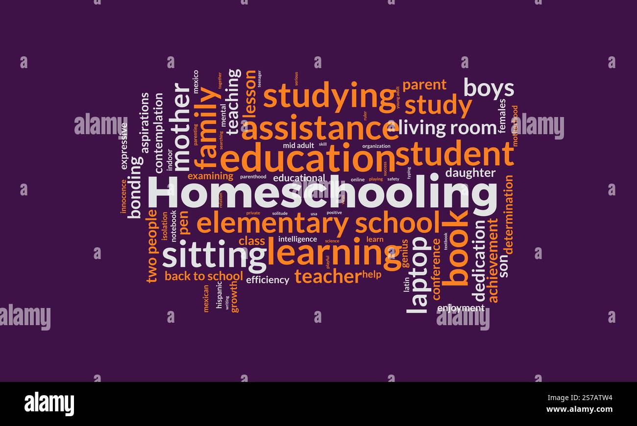 Homeschooling word cloud template. Homeschooling concept vector ...