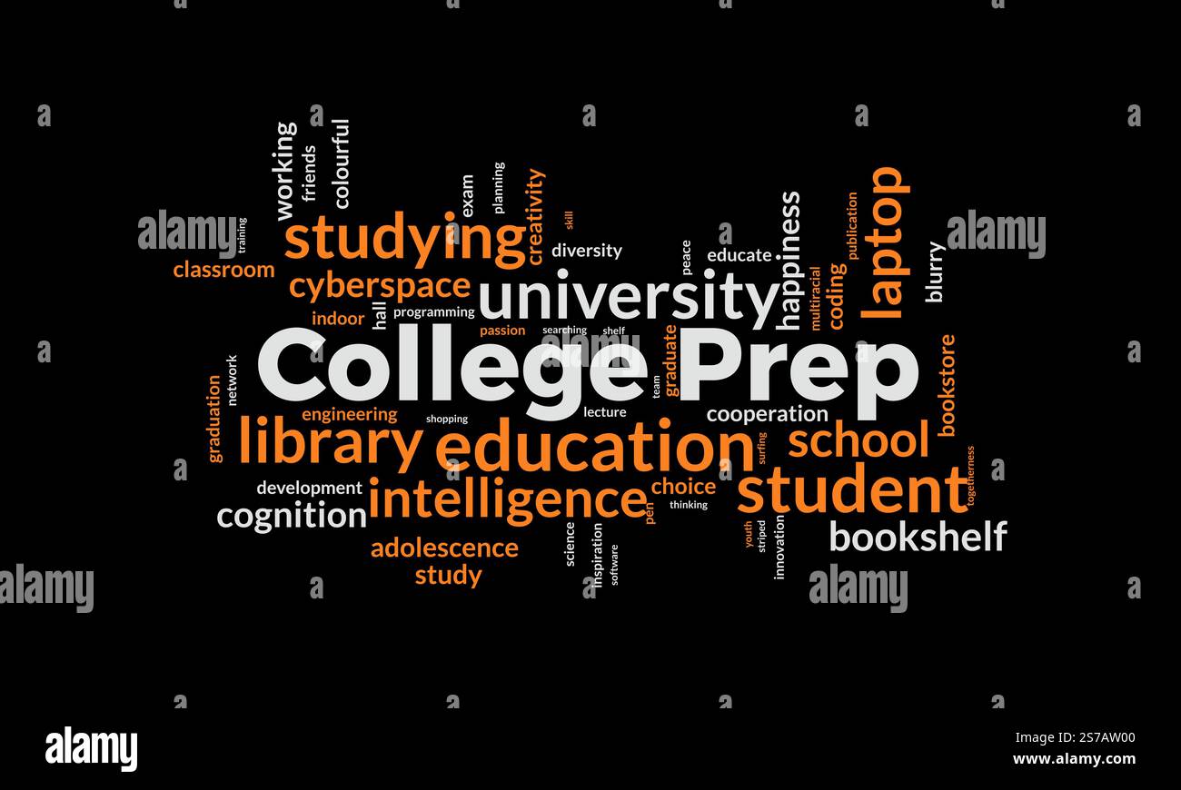 College Prep word cloud template. College Prep concept vector tagcloud ...