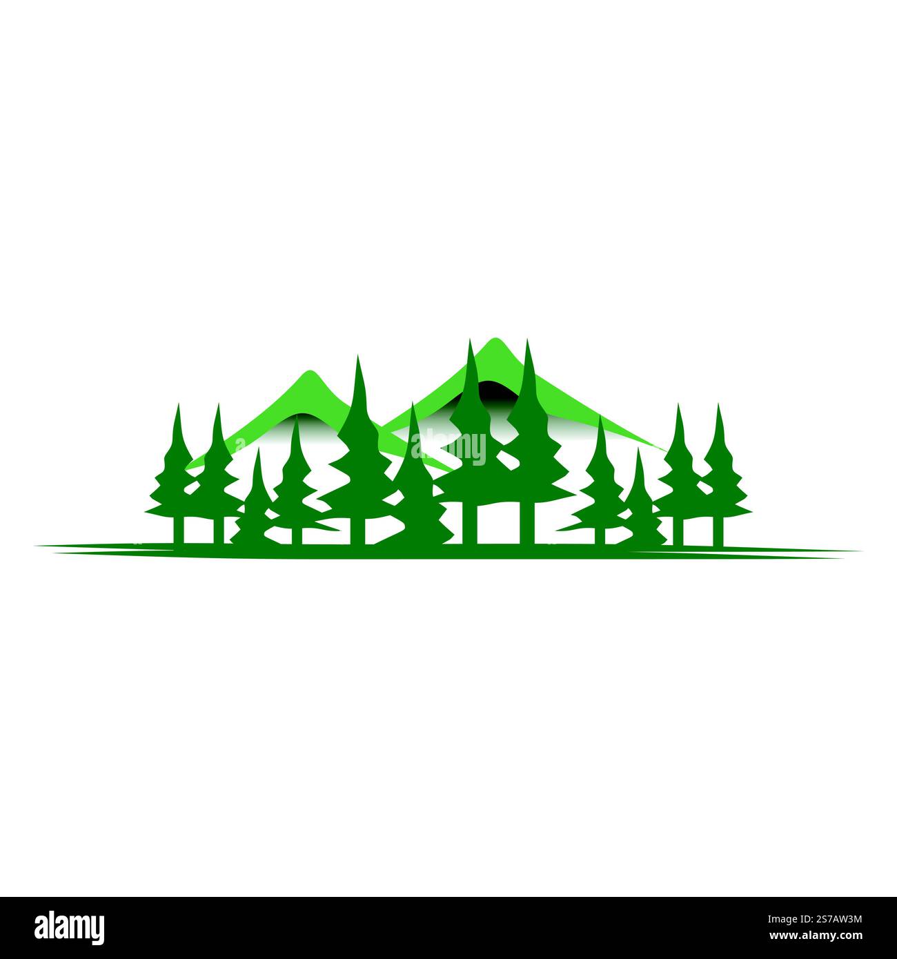 Pine tree icon logo Cut Out Stock Images & Pictures - Alamy