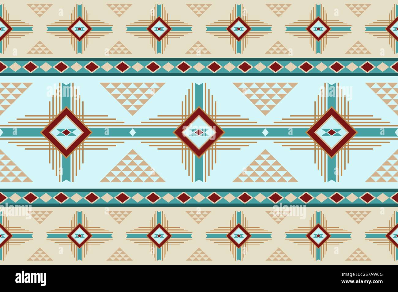 Western design shapes in a seamless repeat pattern - Vector ...