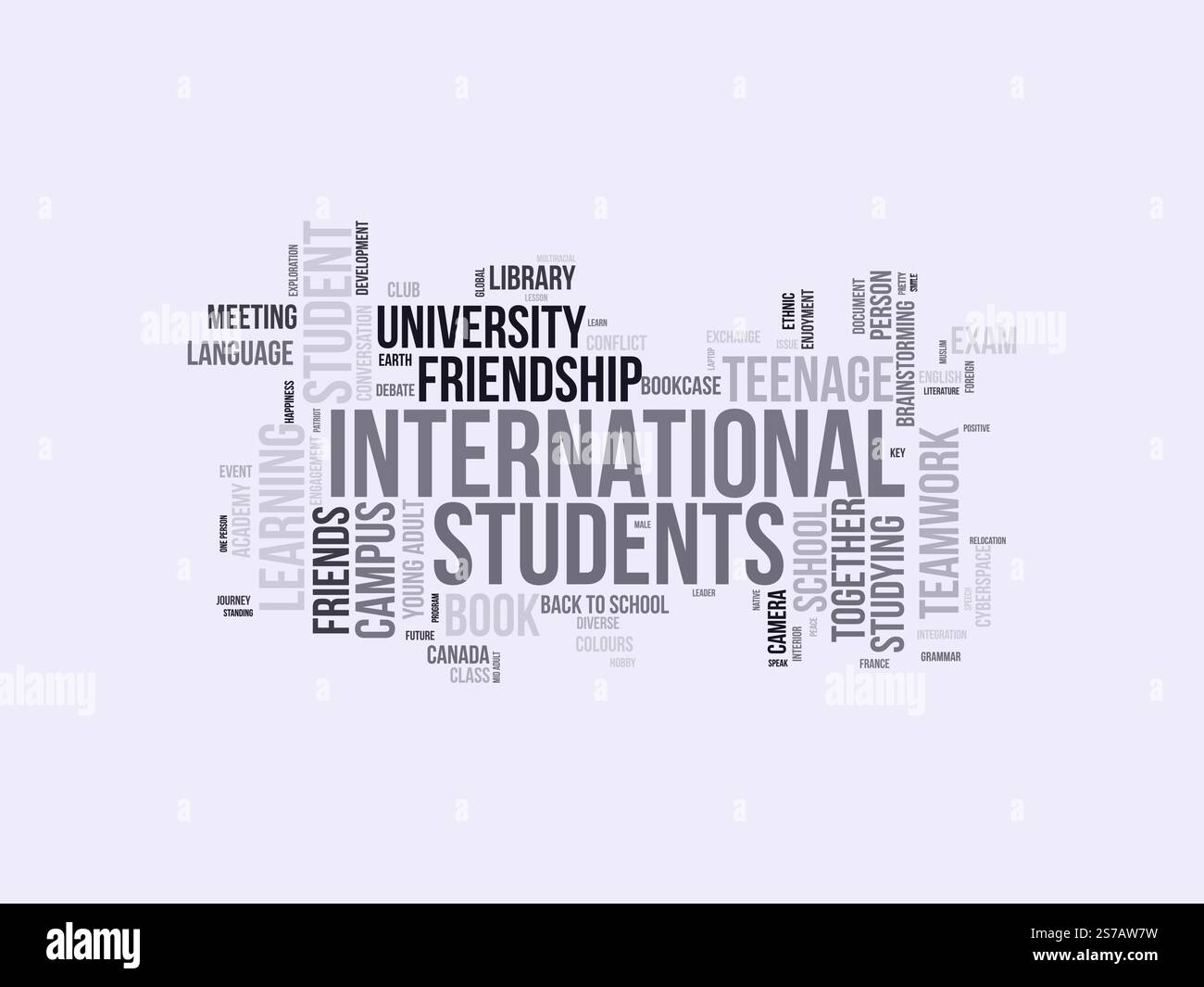 International Students word cloud template. International Students ...