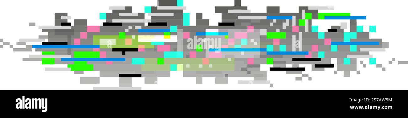 Colorful pixelated glitch art forming an abstract background with ...