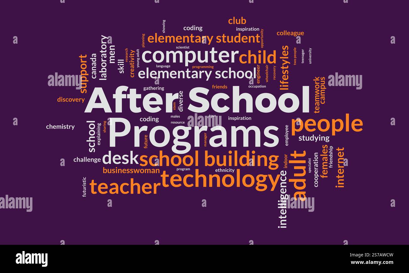 After School Programs word cloud template. After School Programs ...