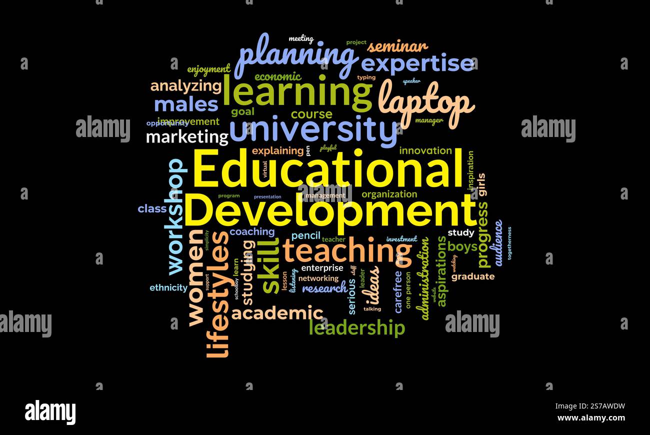 Educational Development word cloud template. Educational Development ...
