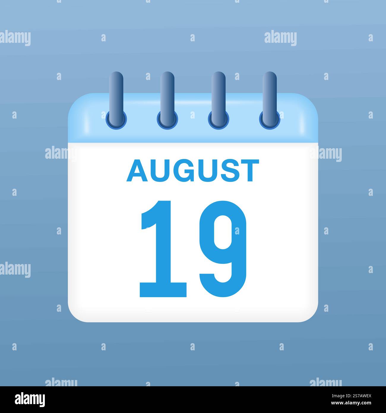 August 10 - calendar and Time planner. Daily Calendar Icon reminder ...