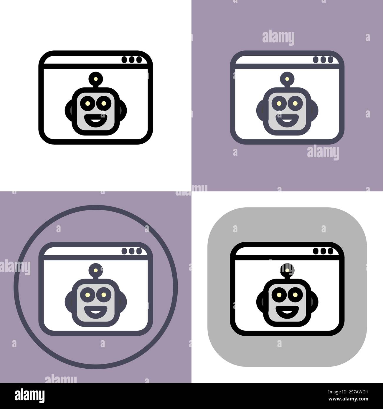 Robot symbol - artificial intelligence icon Stock Vector Image & Art ...