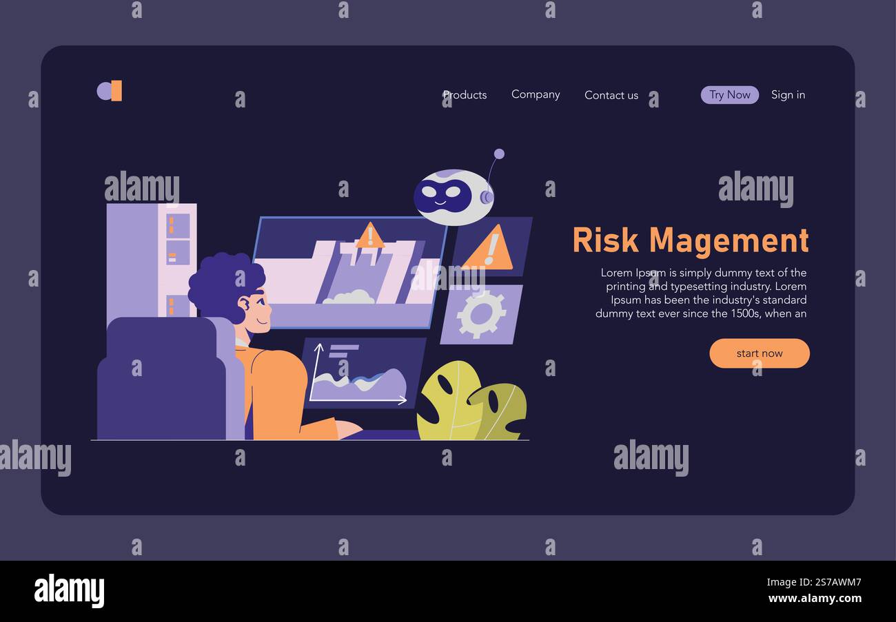 Risk Management concept. A professional analyzing financial risks with ...