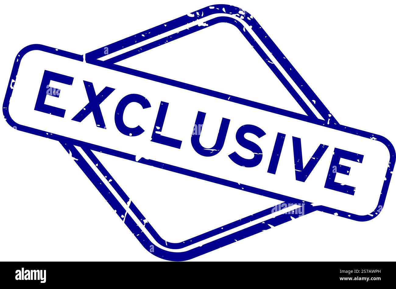 Grunge blue exclusive word rubber seal stamp on white background Stock Vector Image & Art - Alamy