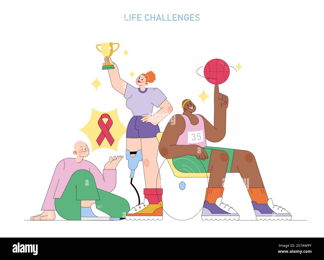 Human Values concept. Overcoming adversity and celebrating achievements ...