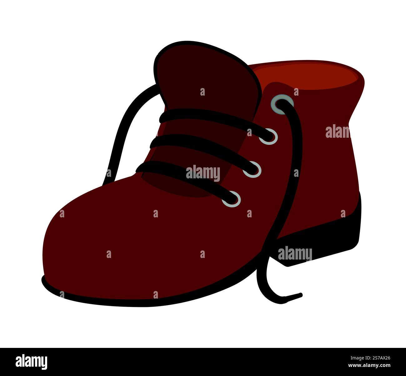 Children's Boot Isolated on White Background. Vector Illustration Stock ...
