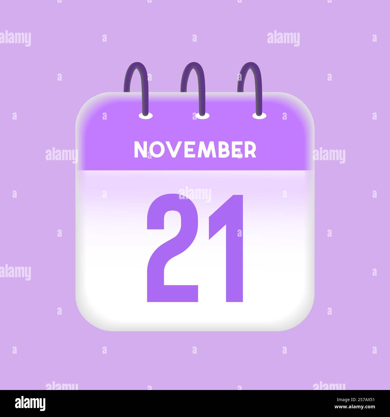 November 21 - calendar and Time planner. Daily Calendar Icon reminder ...