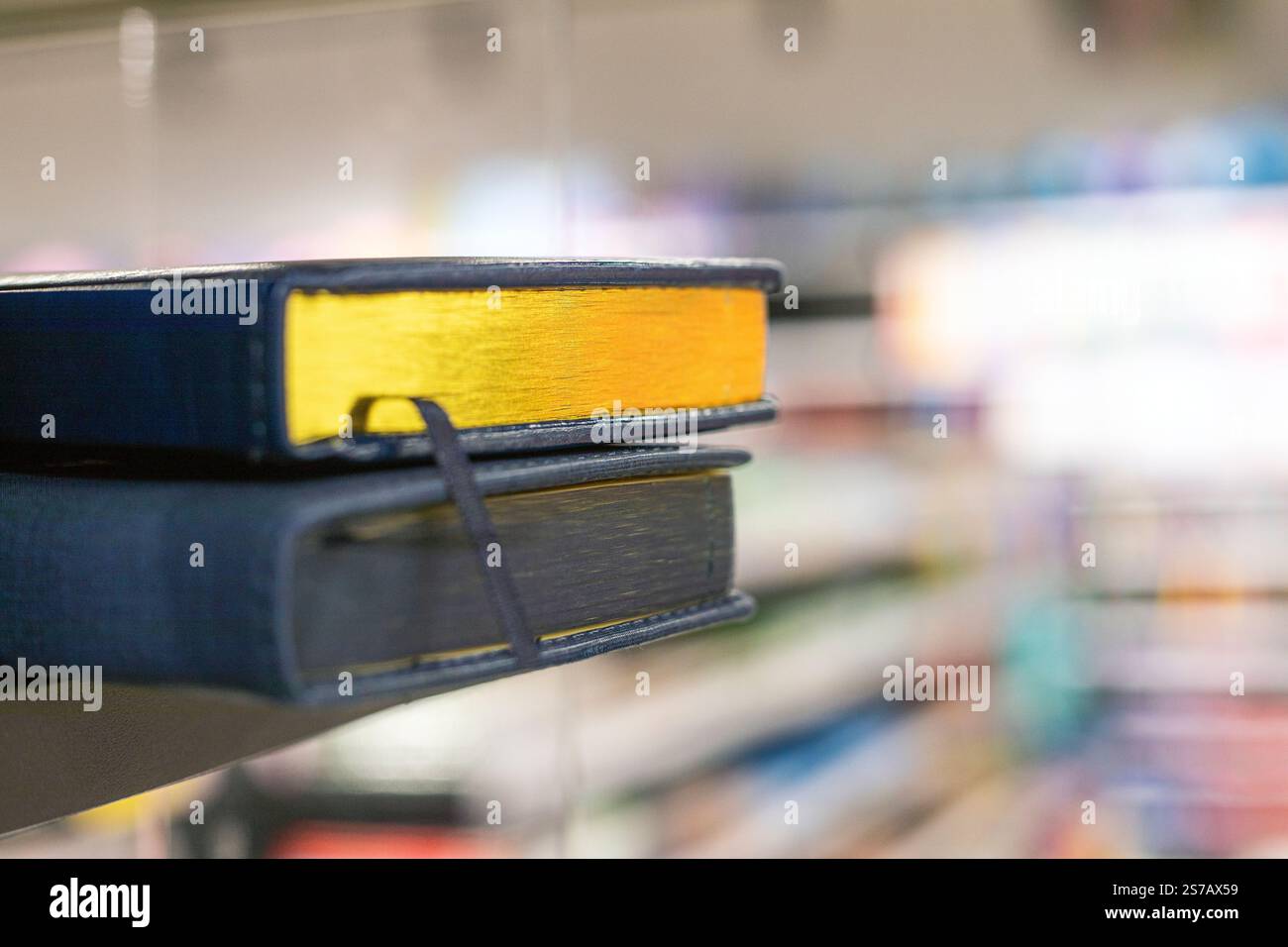 thick textbooks or a book. Education and culture, back to school Stock ...