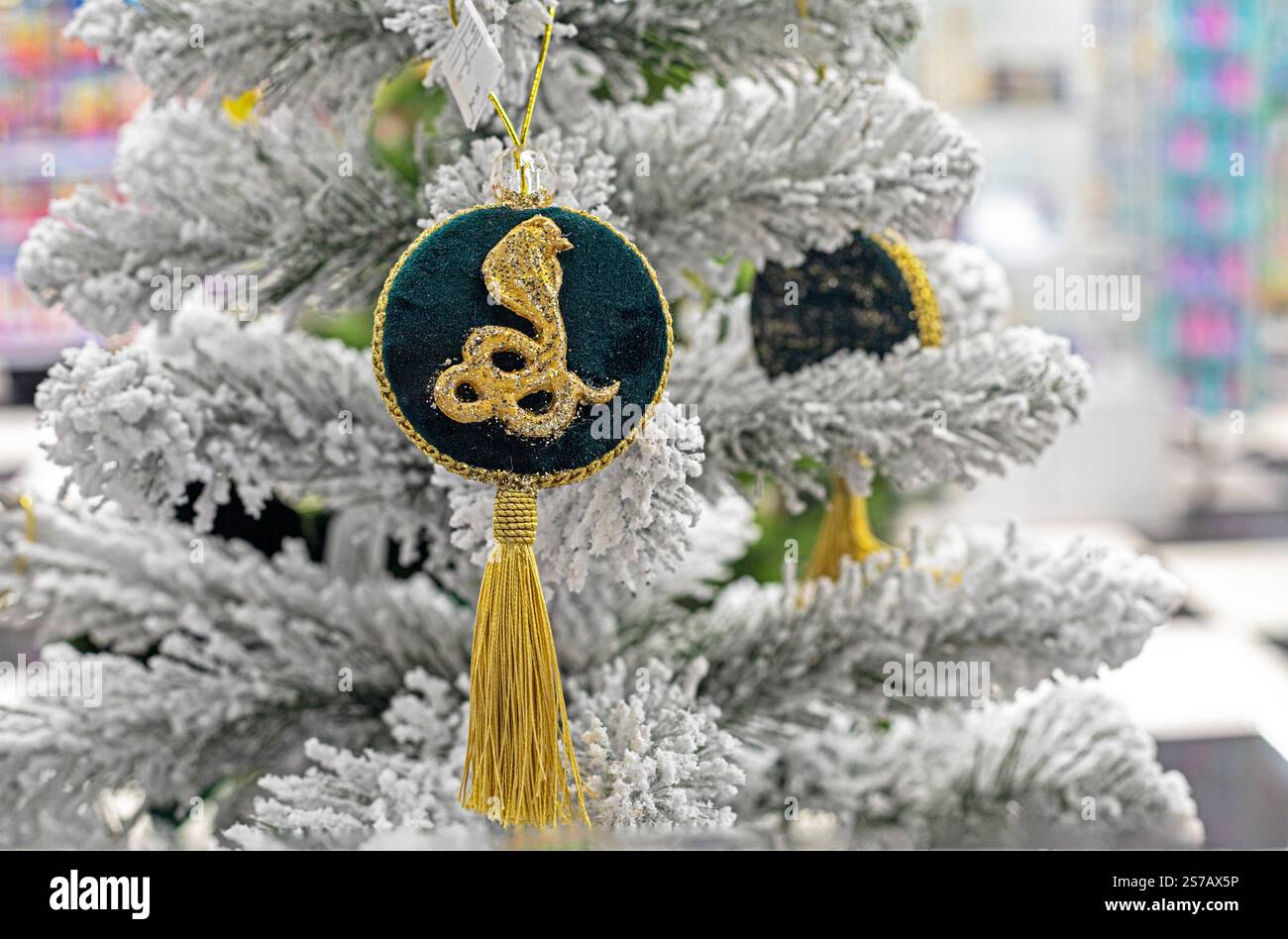 gold embroidered snake emblem on a velvet circle. Year of the snake ...