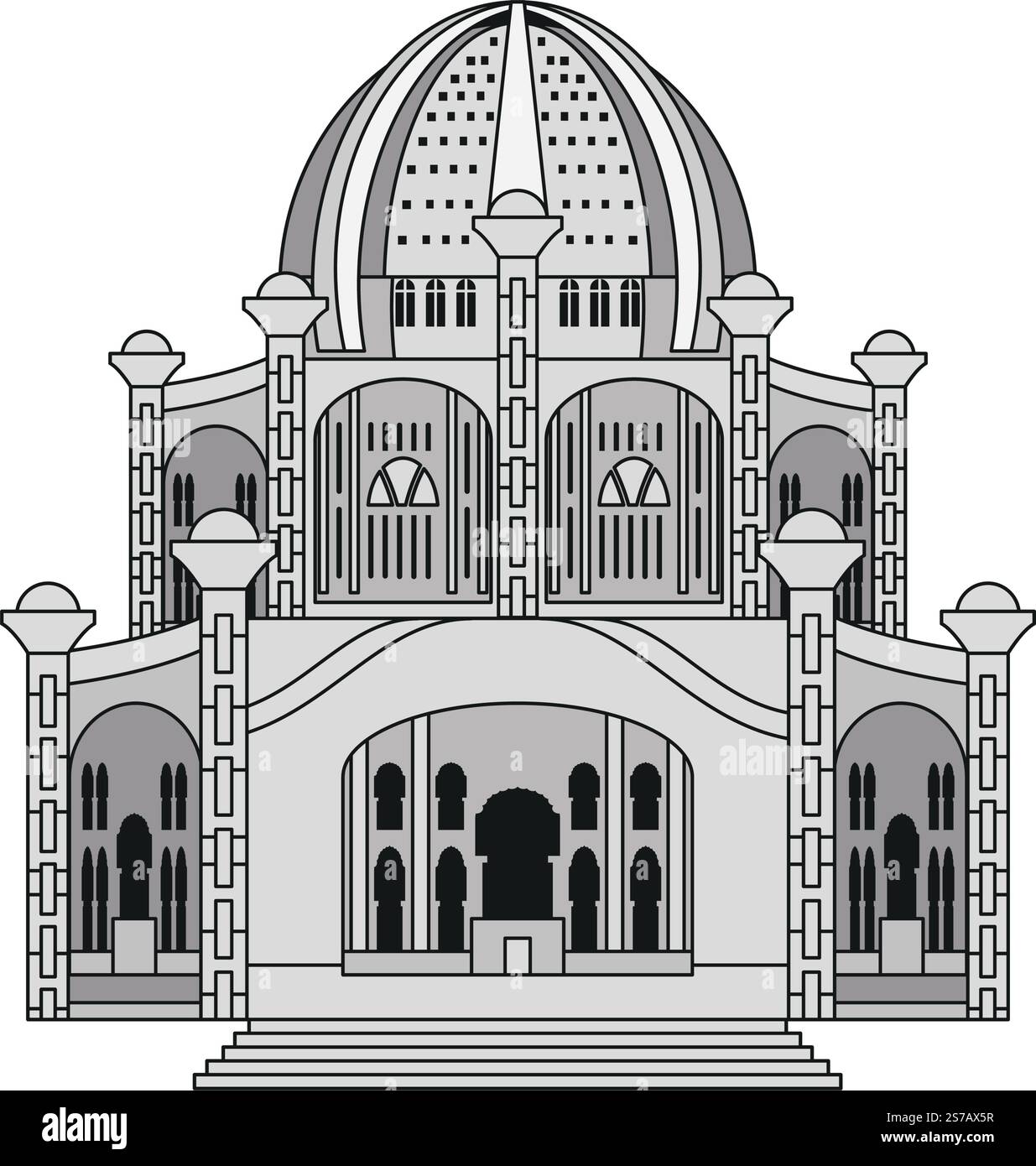 bahai temple construction Stock Vector Image & Art - Alamy