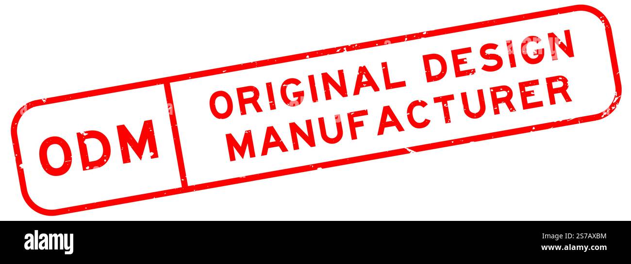 Grunge red ODM Original design manufacturer word square rubber seal ...