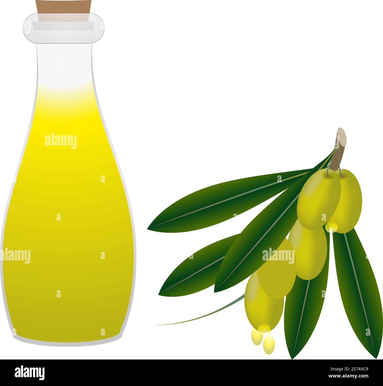 Olives icons olive oil Cut Out Stock Images & Pictures - Alamy