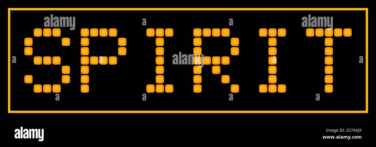 Orange color led banner in word spirit on black background Stock Vector ...