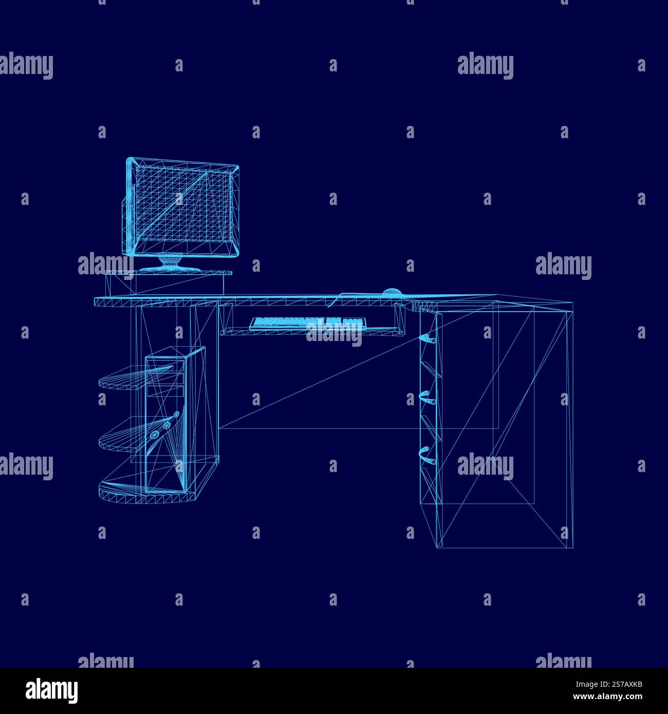 Cad workstation Stock Vector Images - Alamy