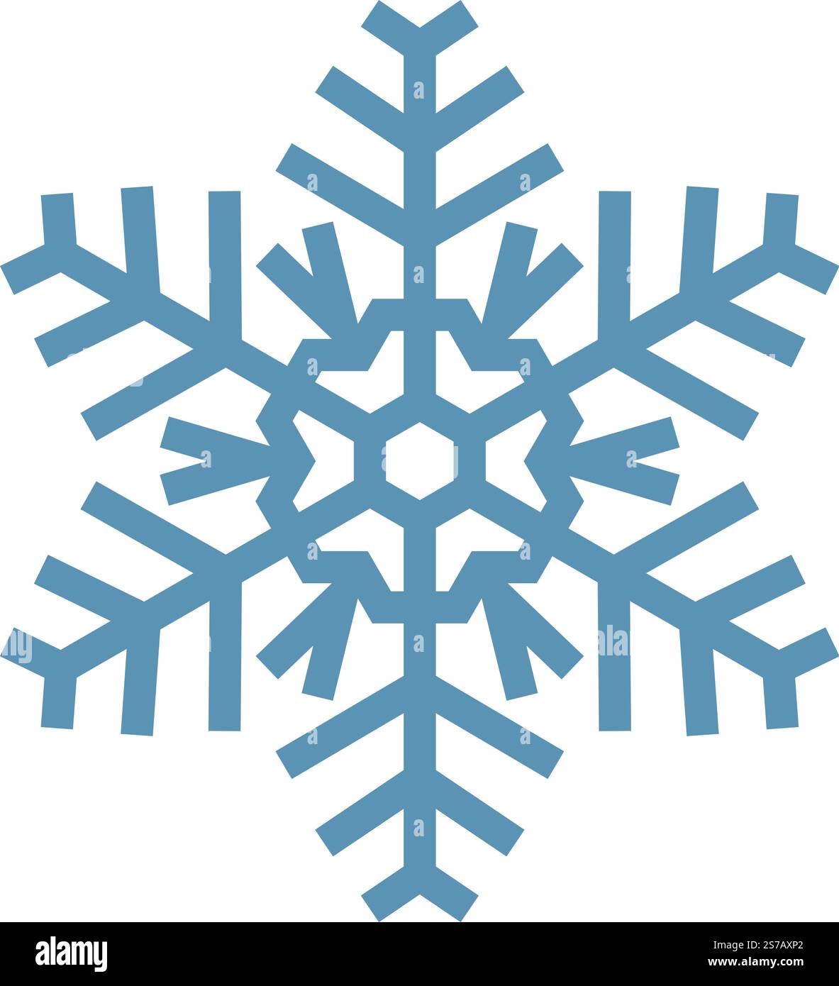 Simple light blue snowflake icon isolated on white background ...
