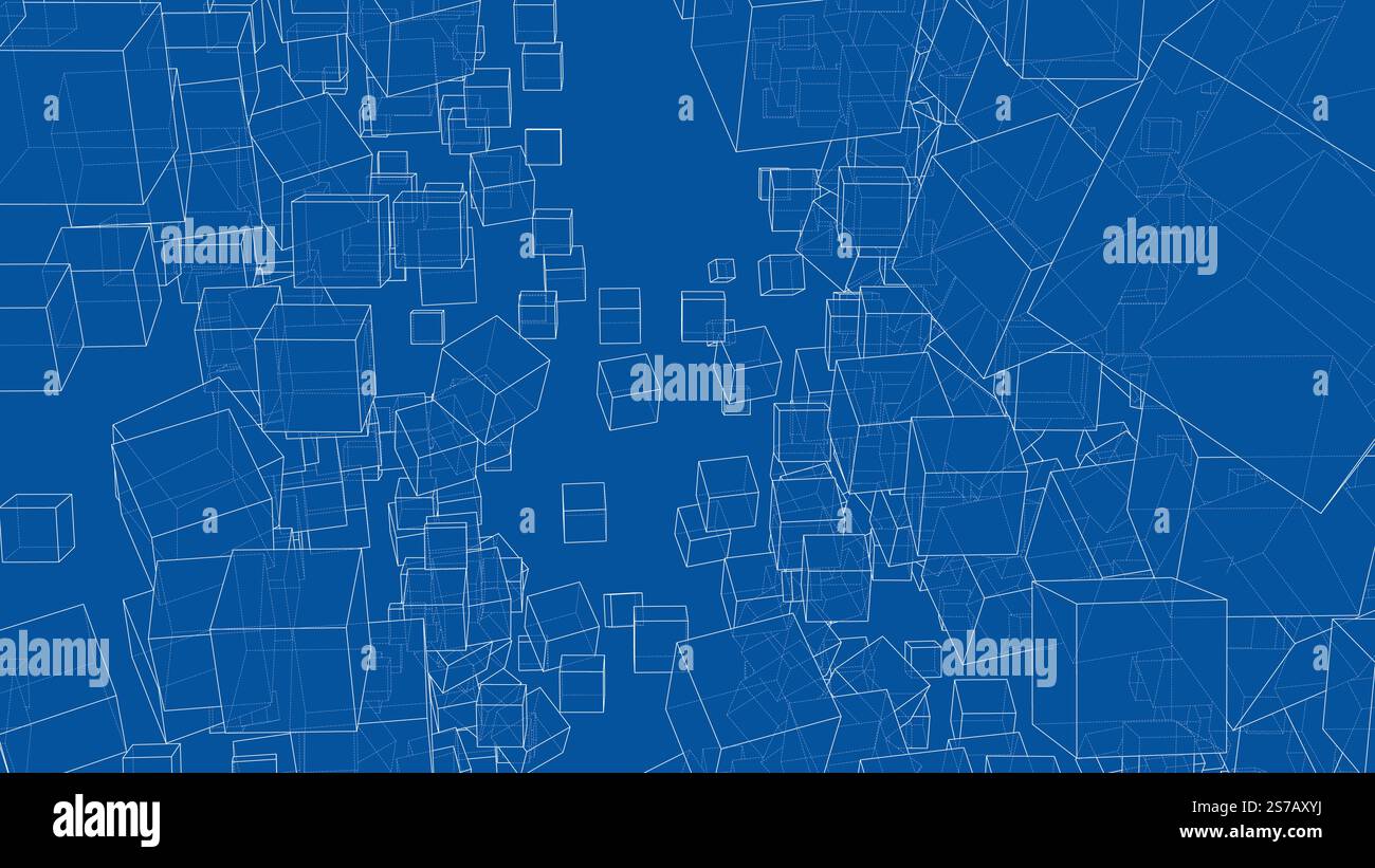 Wireframe Boxes. Sketch style Stock Vector Image & Art - Alamy