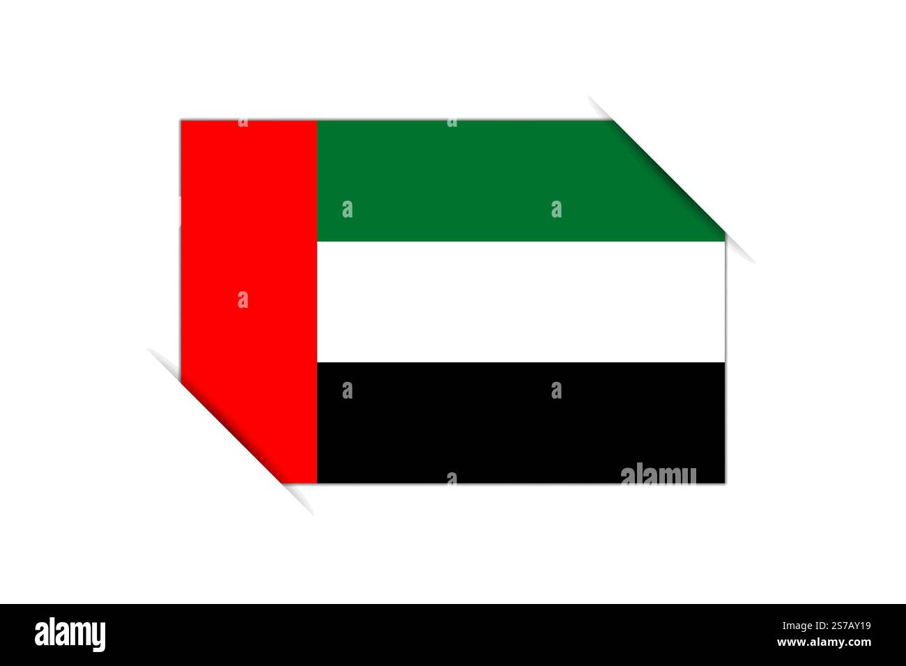 United Arab Emirates flag - rectangle colorful flag representing a ...