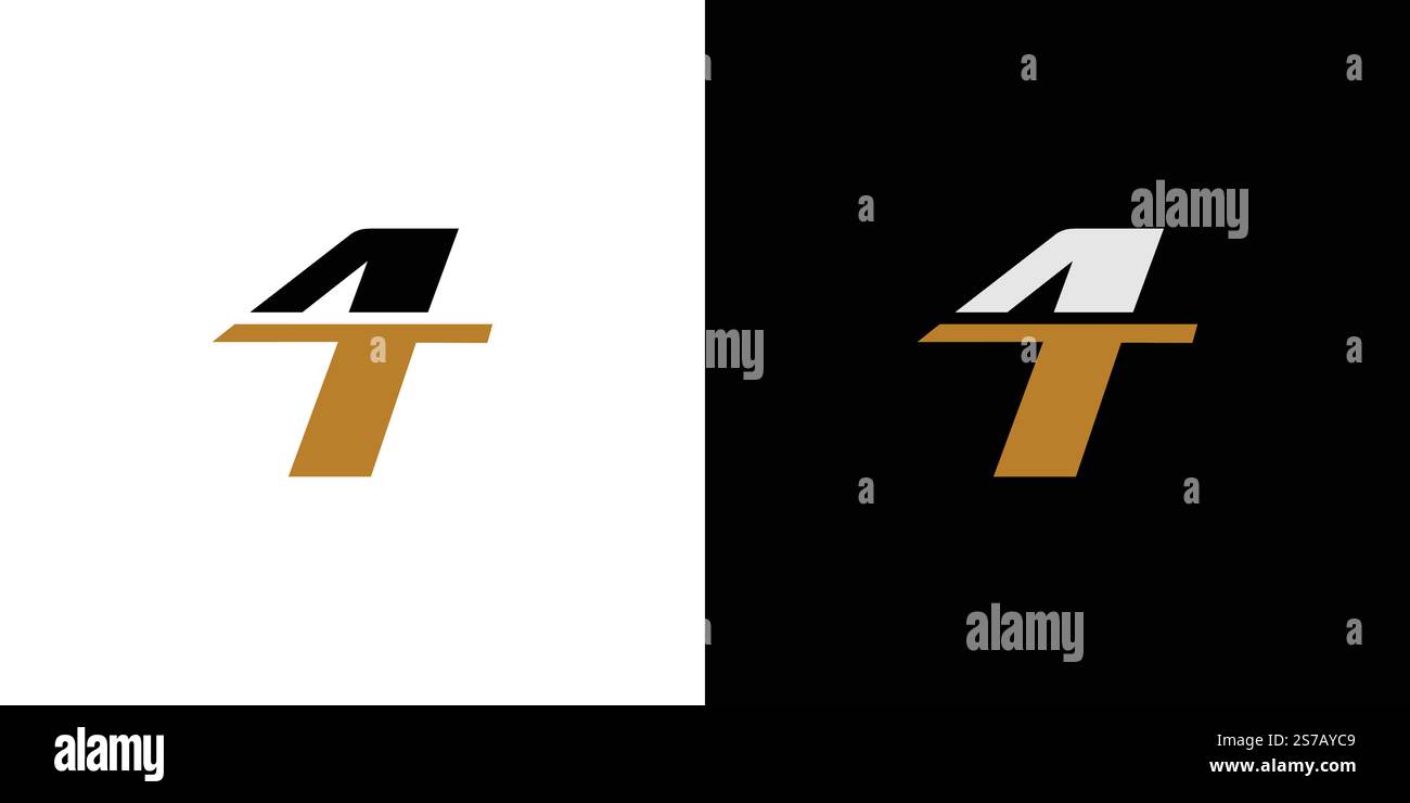 Unique and modern 4T logo design Stock Vector Image & Art - Alamy