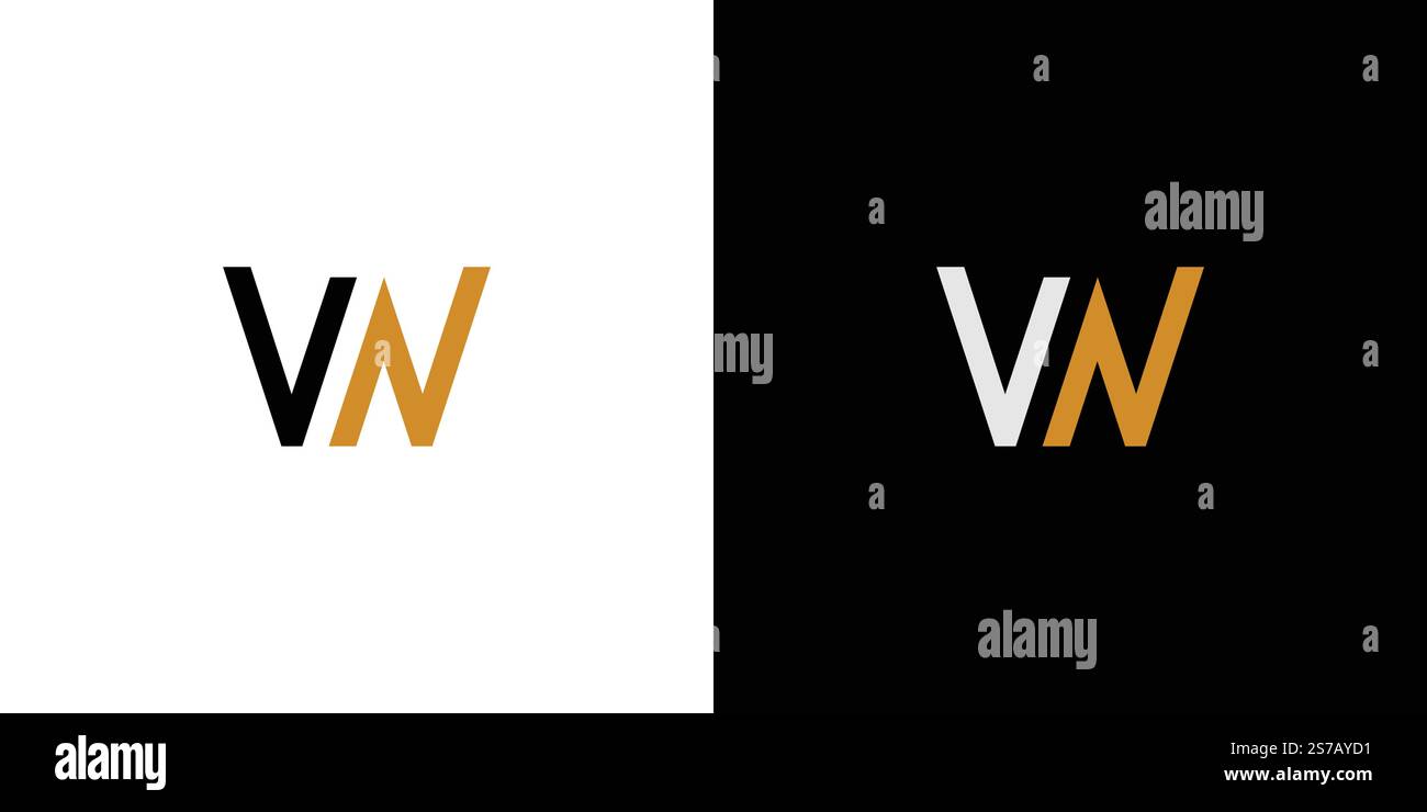 Unique and luxury WN logo design Stock Vector Image & Art - Alamy